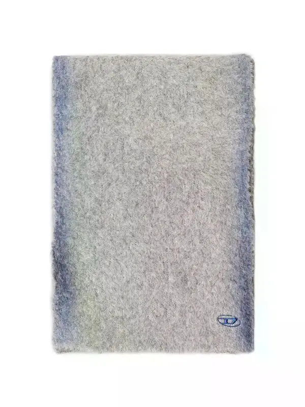 DIESEL® Oval D Logo-embroidered Scarf - Grey