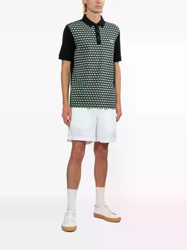 Fred Perry Geometric-print Polo Shirt