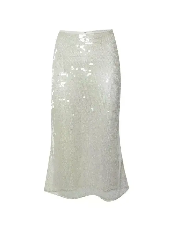 Stella McCartney Sequined Mesh Midi Skirt