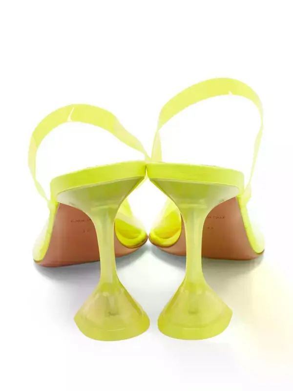 Amina Muaddi Holli Glass Slingback Pumps - Yellow