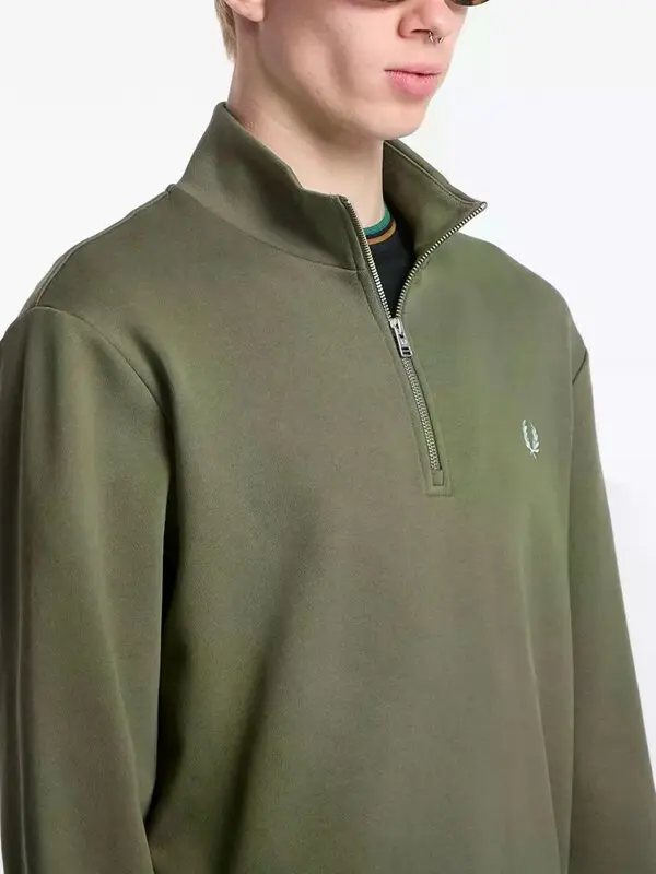 Fred Perry Half-zip Embroidered Logo Sweatshirt