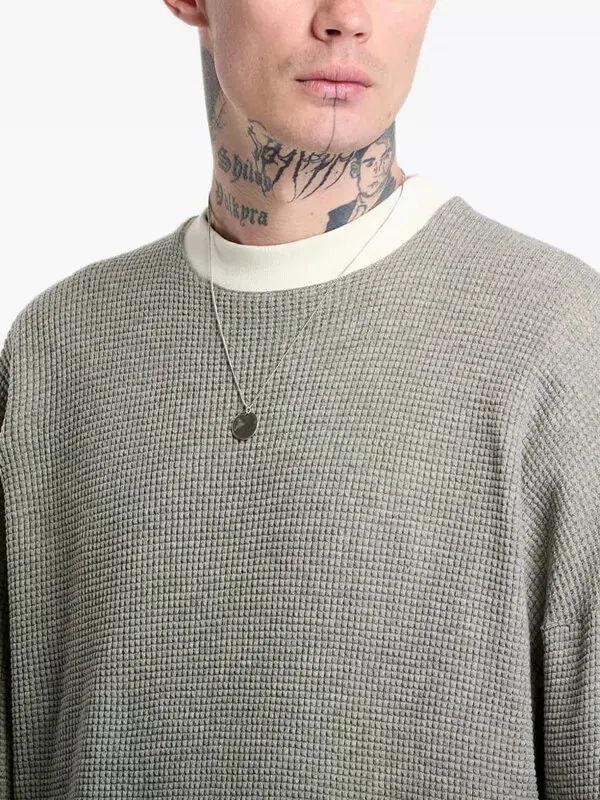 Fear Of God Gray Waffle Knit Crewneck Sweater