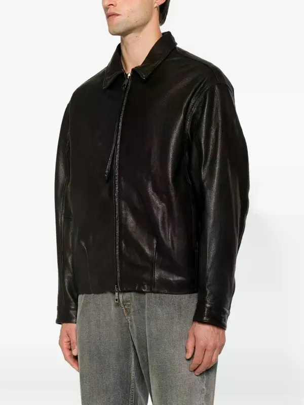 GIORGIO BRATO Grained Leather Jacket