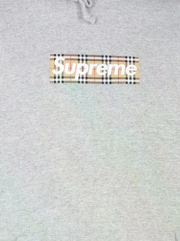 Supreme X Burberry Box Logo Drawstring Hoodie