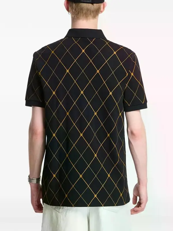 Fred Perry Argyle-print Polo Shirt