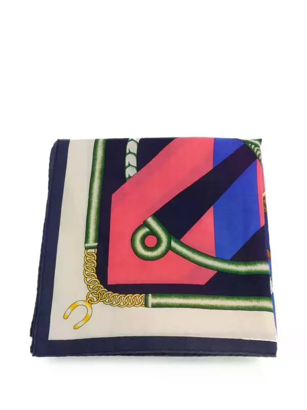 Hermès Graphic-print Scarf - Blue