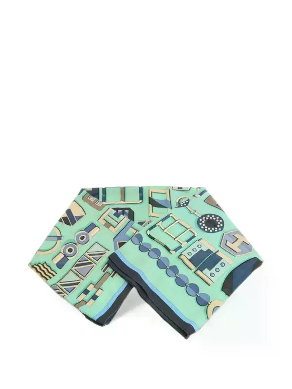Hermès Carré En Boucles Scarf - Blue