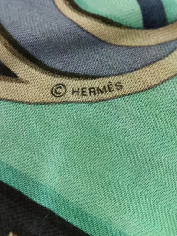 Hermès Carré En Boucles Scarf - Blue