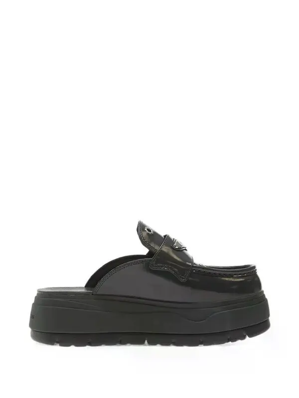 JORDAN Embellished Patent Leather Mules - Black