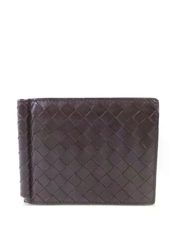 Bottega Veneta Intrecciato Bifold Money-clip Wallet - Brown