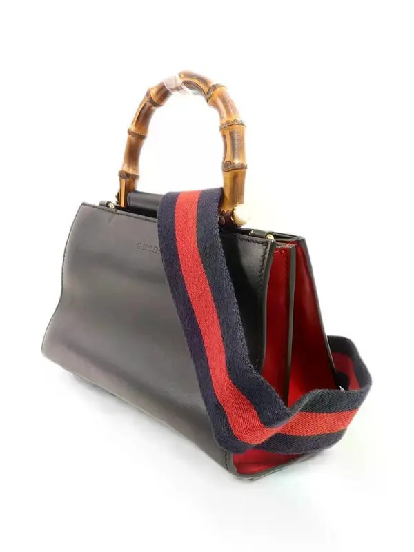 Gucci Bamboo Nymphaea Two-way Tote Bag - Black