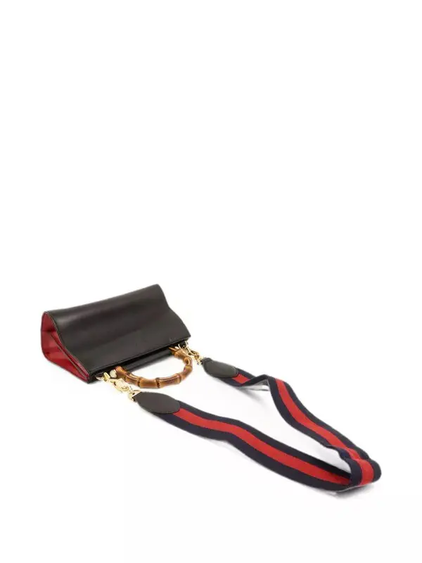 Gucci Bamboo Nymphaea Two-way Tote Bag - Black