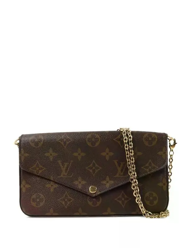 LOUIS VUITTON Monogram Pochette Félicie Shoulder Bag - Brown