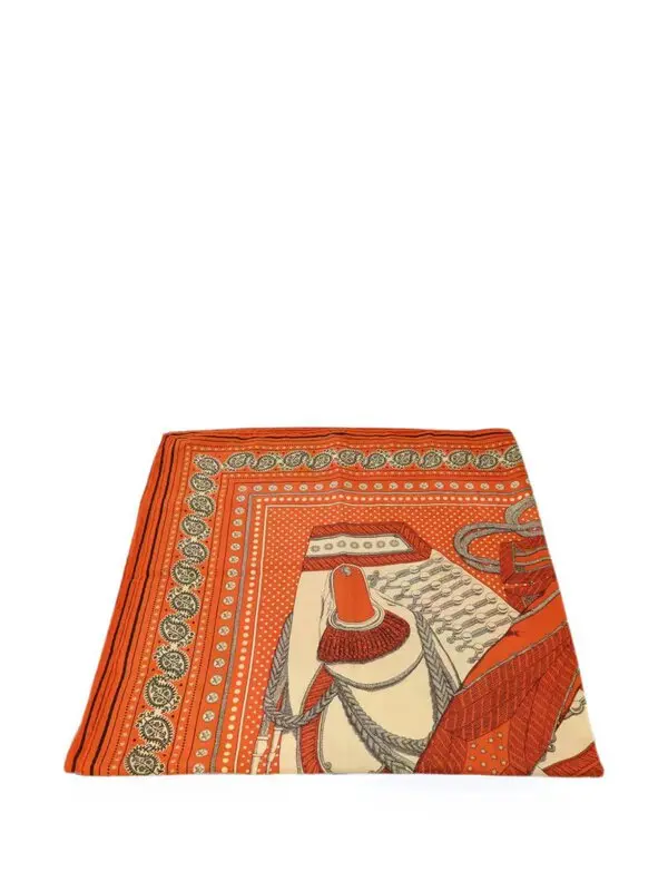 Hermès Paisley-print Scarf - Orange