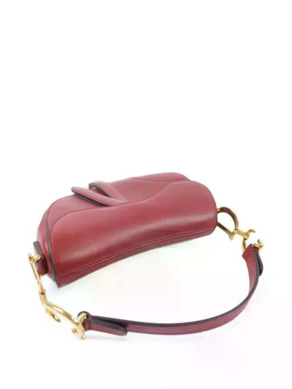 Dior Mini Saddle Calfskin Shoulder Bag - Red