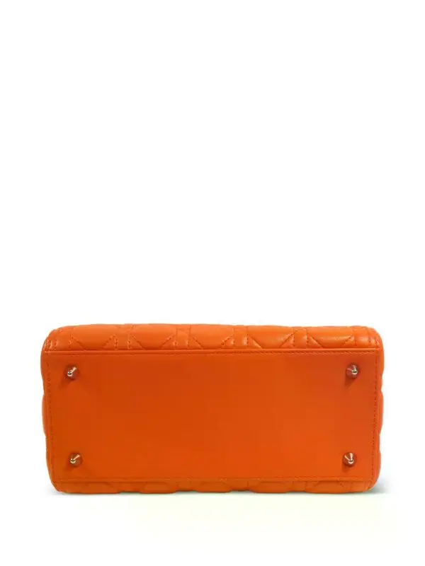 Dior Lady Lambskin Tote Bag - Orange