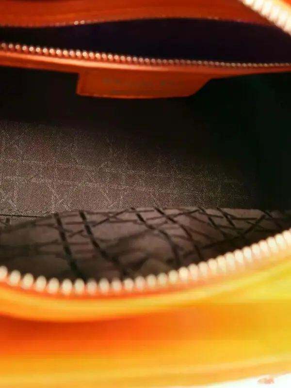 Dior Lady Lambskin Tote Bag - Orange