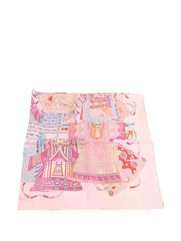 Hermès Voyage En Étoffes Scarf - Pink