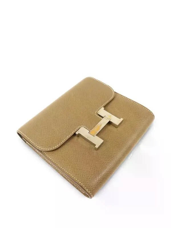 Hermès Constance Compact Leather Wallet - Neutrals