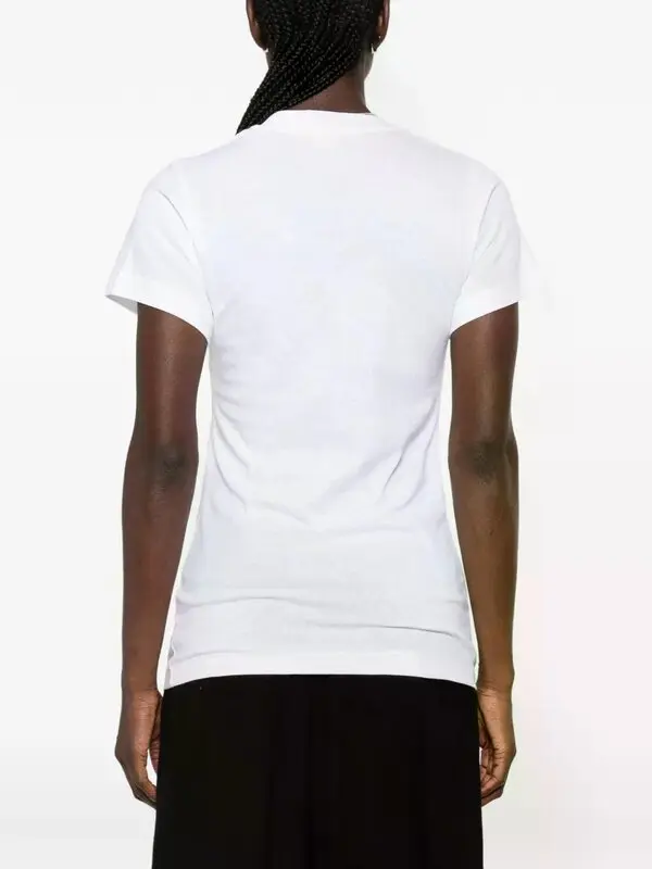 TOTEME Wide-ribbed V-neck T-shirt - White