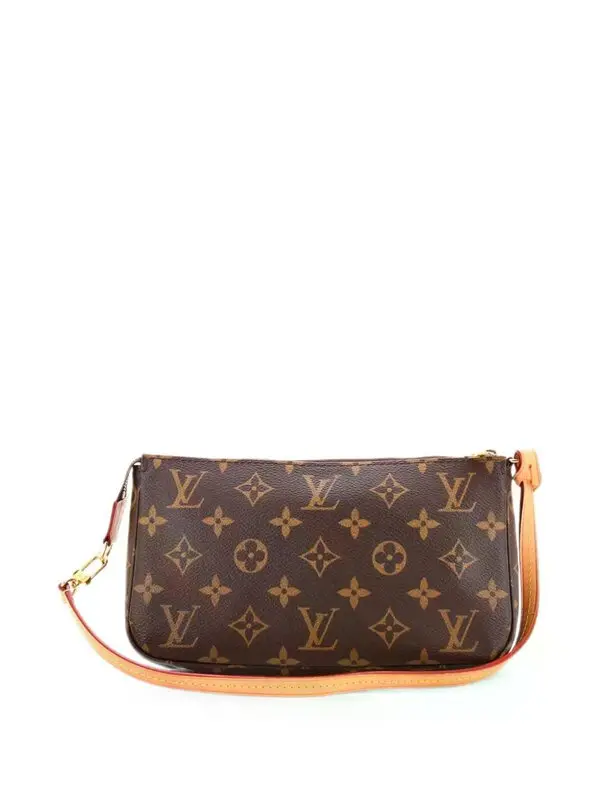 LOUIS VUITTON Monogram Canvas Pochette Accessoires Nm Clutch Bag - Brown