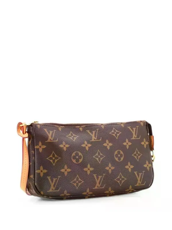 LOUIS VUITTON Monogram Canvas Pochette Accessoires Nm Clutch Bag - Brown