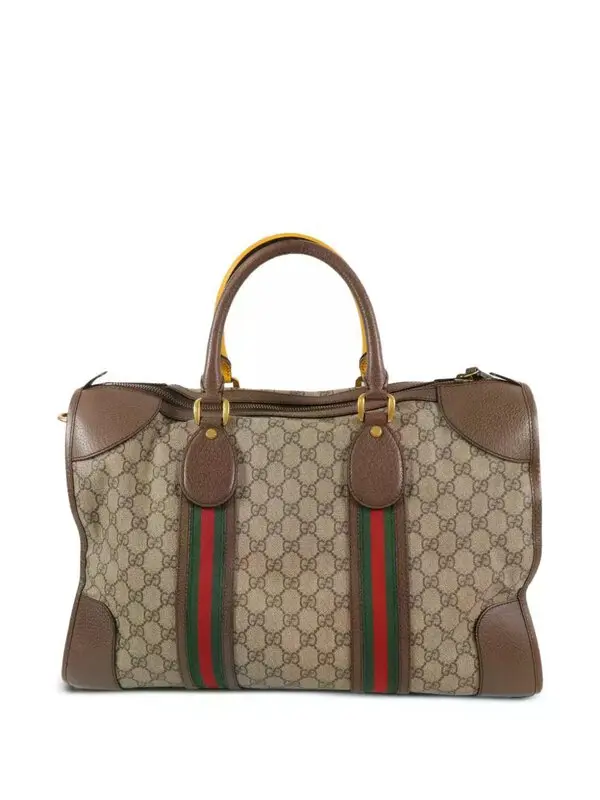 Gucci Gg Supreme Web Duffle Tote Bag