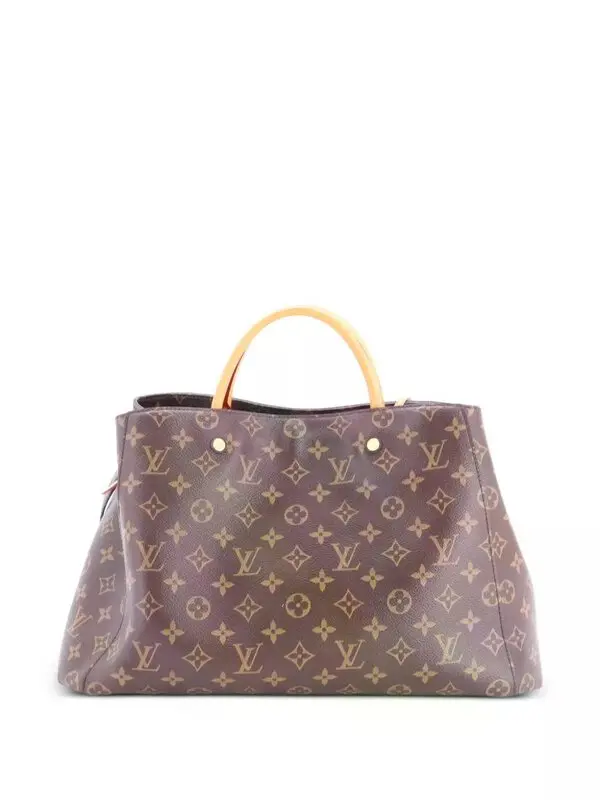 LOUIS VUITTON Montaigne Monogram Canvas Gm Tote Bag - Brown