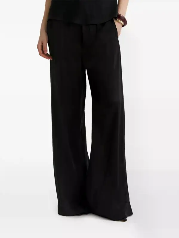 FRAMBOISE Dillan Silk Wide Leg Trousers