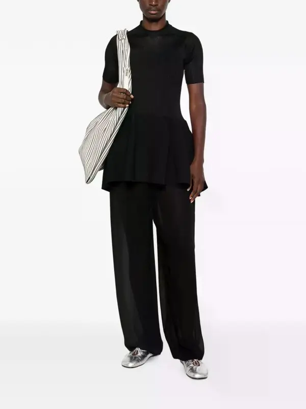CFCL Pottery Lucent Ribbed Peplum Top