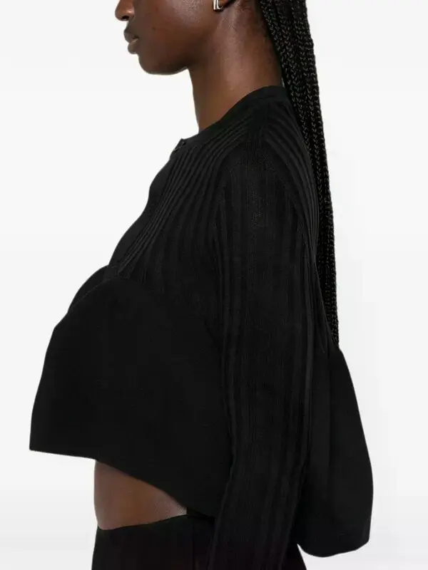 CFCL Ribbed Knit Peplum Cardigan