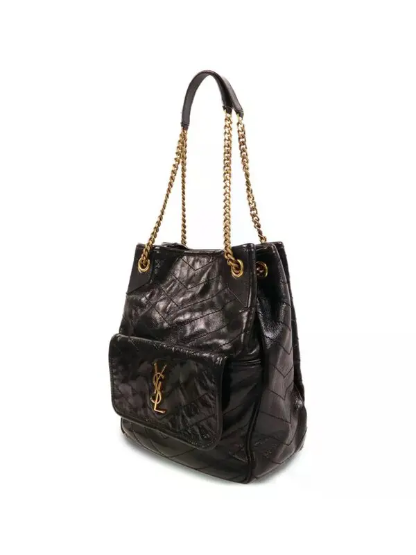 Saint Laurent Small Niki Leather Bucket Bag