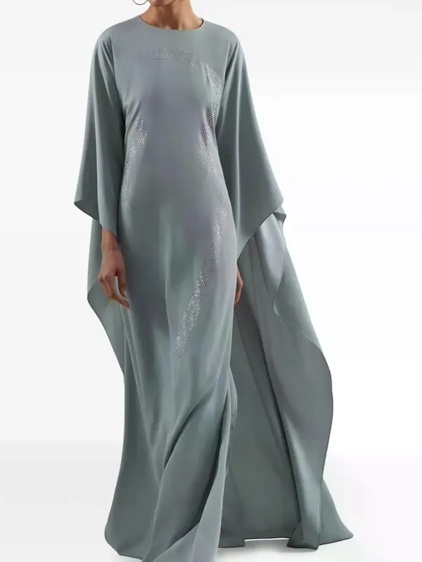 TALLER MARMO Rhinestone Embellished Maxi Dress