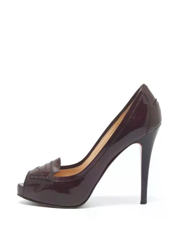 CHRISTIAN LOUBOUTIN Peniche Peep-toe Pumps - Purple
