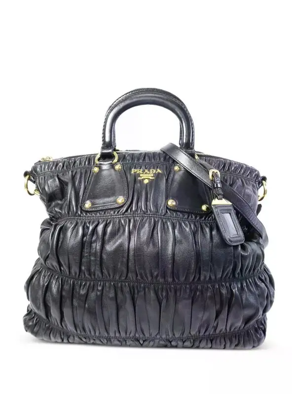 Prada Nappa Gaufre Tote Bag - Black