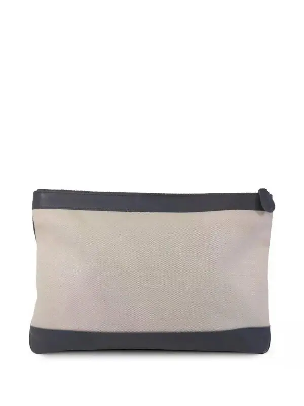 Balenciaga Logo Print Pouch - Grey