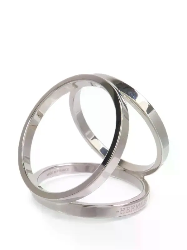 Hermès Interlocking Rings Scarf Ring - Silver