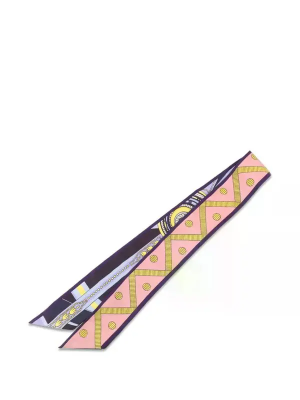 Hermès Twilly Graphic-print Scarf - Pink