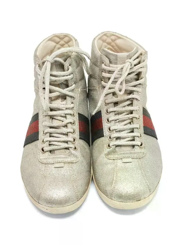Gucci Glitter Web High-top Sneakers