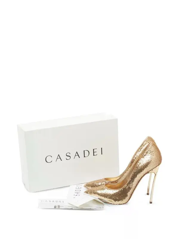 Casadei Blade Sequin Embellished Pumps - Yellow