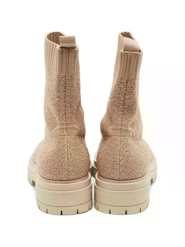 GIANVITO ROSSI Torrance Bouclé Ankle Boots - Neutrals
