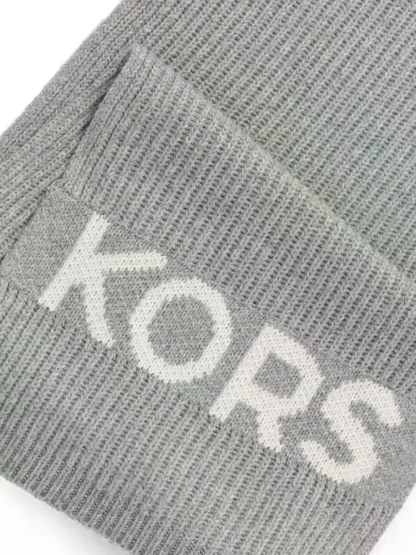 Michael Kors Ribbed Logo-intarsia Scarf