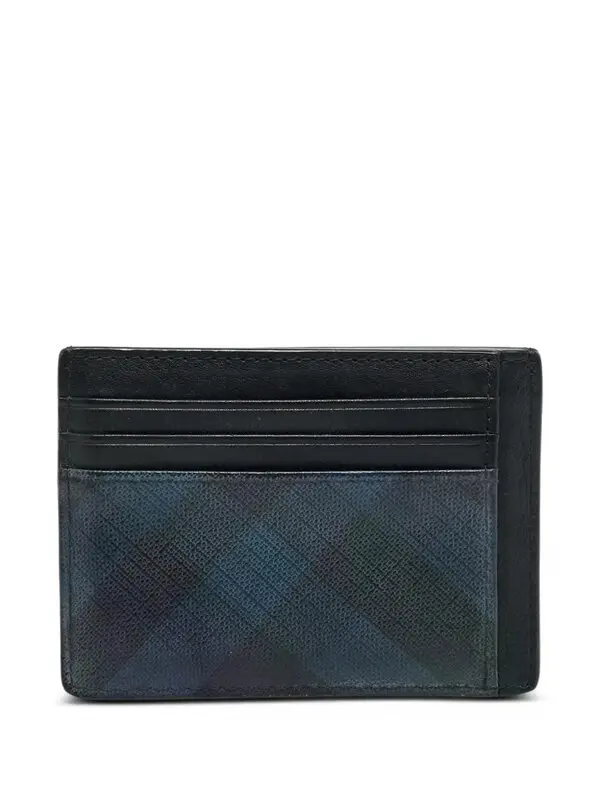 Burberry Checked Card Holder - Black