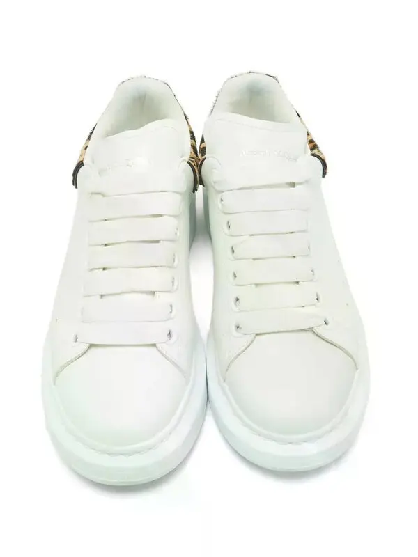 Alexander McQueen Oversized Low-top Sneakers With Leopard Print Heel Tab