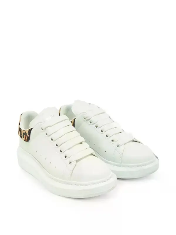 Alexander McQueen Oversized Low-top Sneakers With Leopard Print Heel Tab