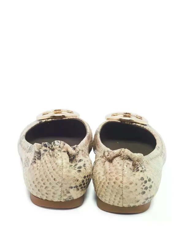 Tory Burch Minnie Python-effect Ballet Flats