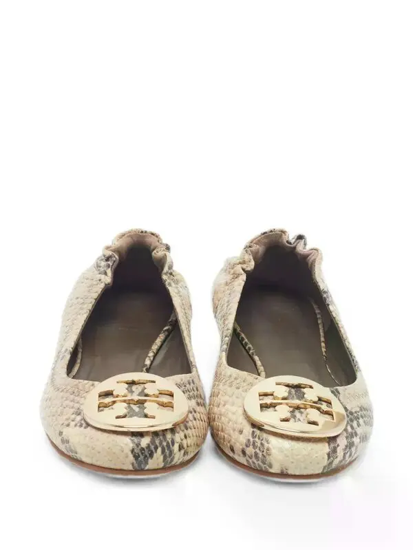 Tory Burch Minnie Python-effect Ballet Flats