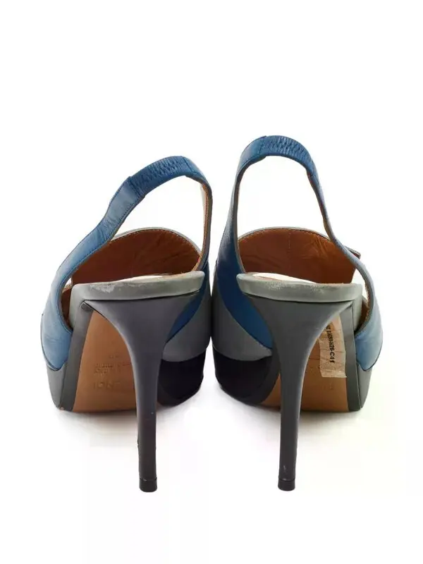 Fendi Geometric-panel Slingback Sandals