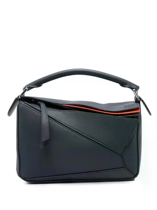 Loewe Puzzle Layers Leather Clutch Bag - Blue
