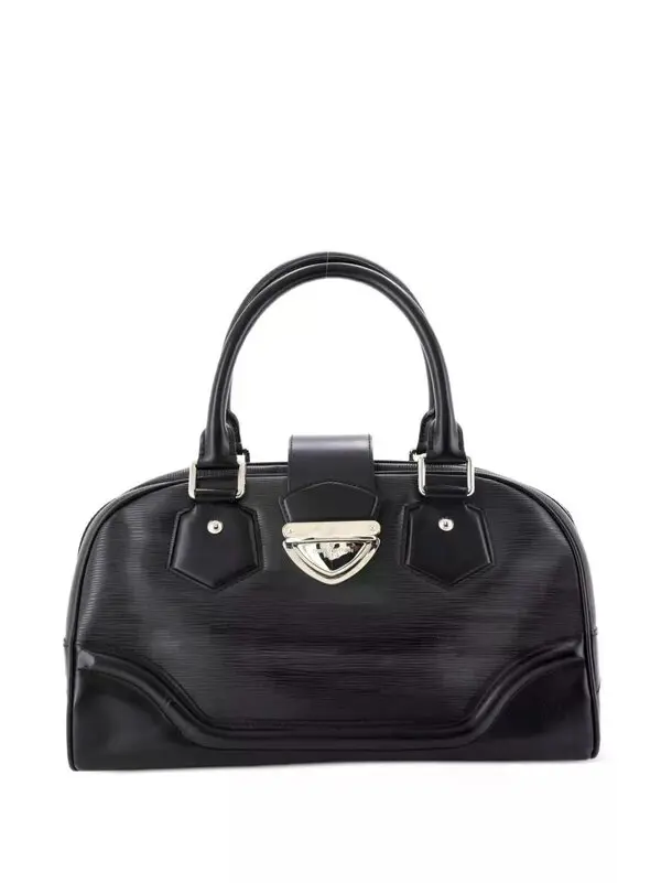 LOUIS VUITTON Montaigne Bowling Bag Epi Leather Gm Handbag - Black